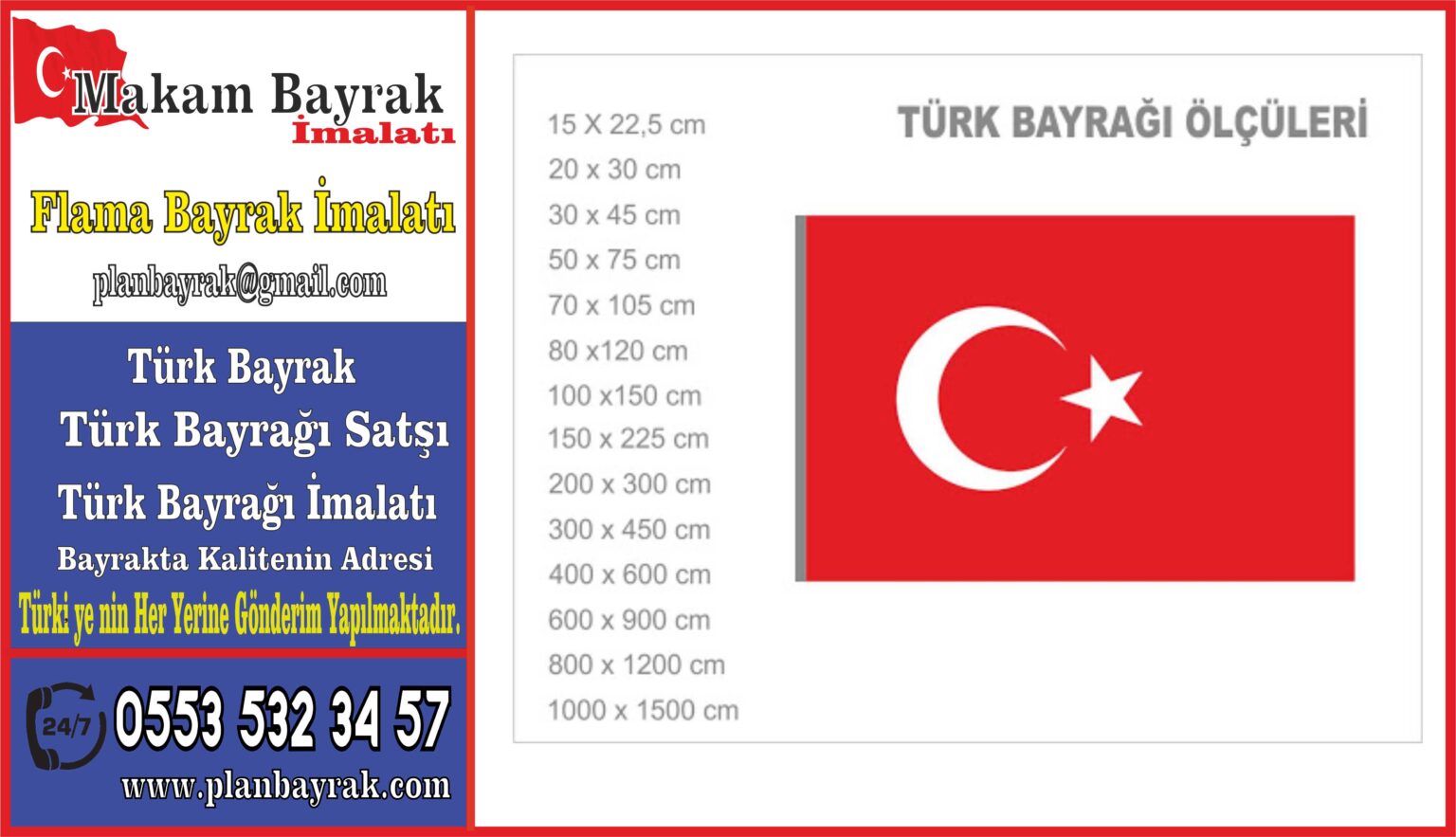 Türk Bayrağı, Fiyatları - Makam Bayrak İmalatı